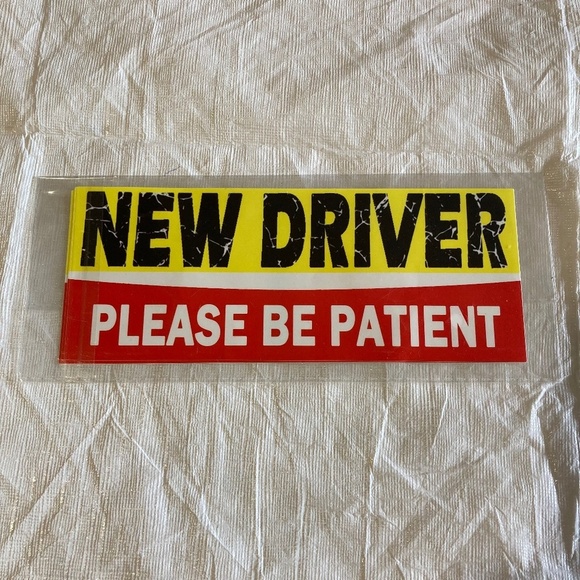 Other | New Driver Please Be Patient Vehicle Sticker | Poshmark